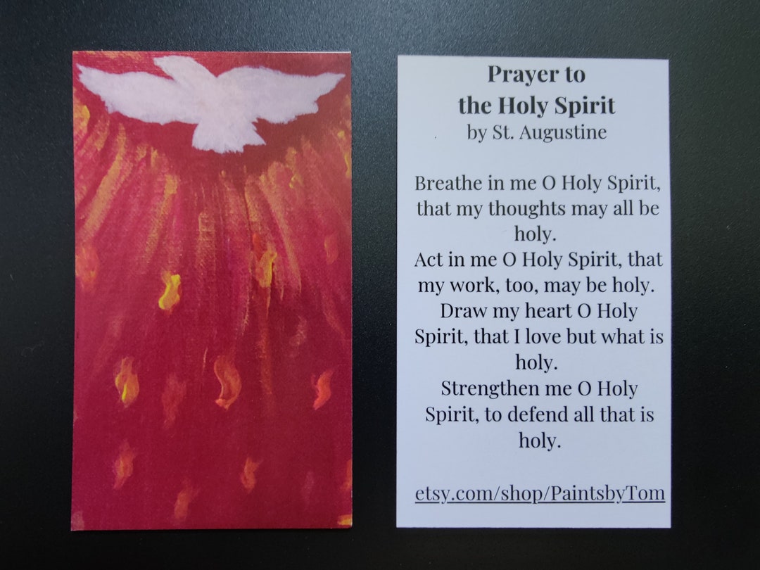 5 Pack St. Augustine Holy Spirit Prayer Cards - Etsy