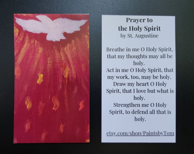 5 Pack St. Augustine Holy Spirit Prayer Cards - Etsy