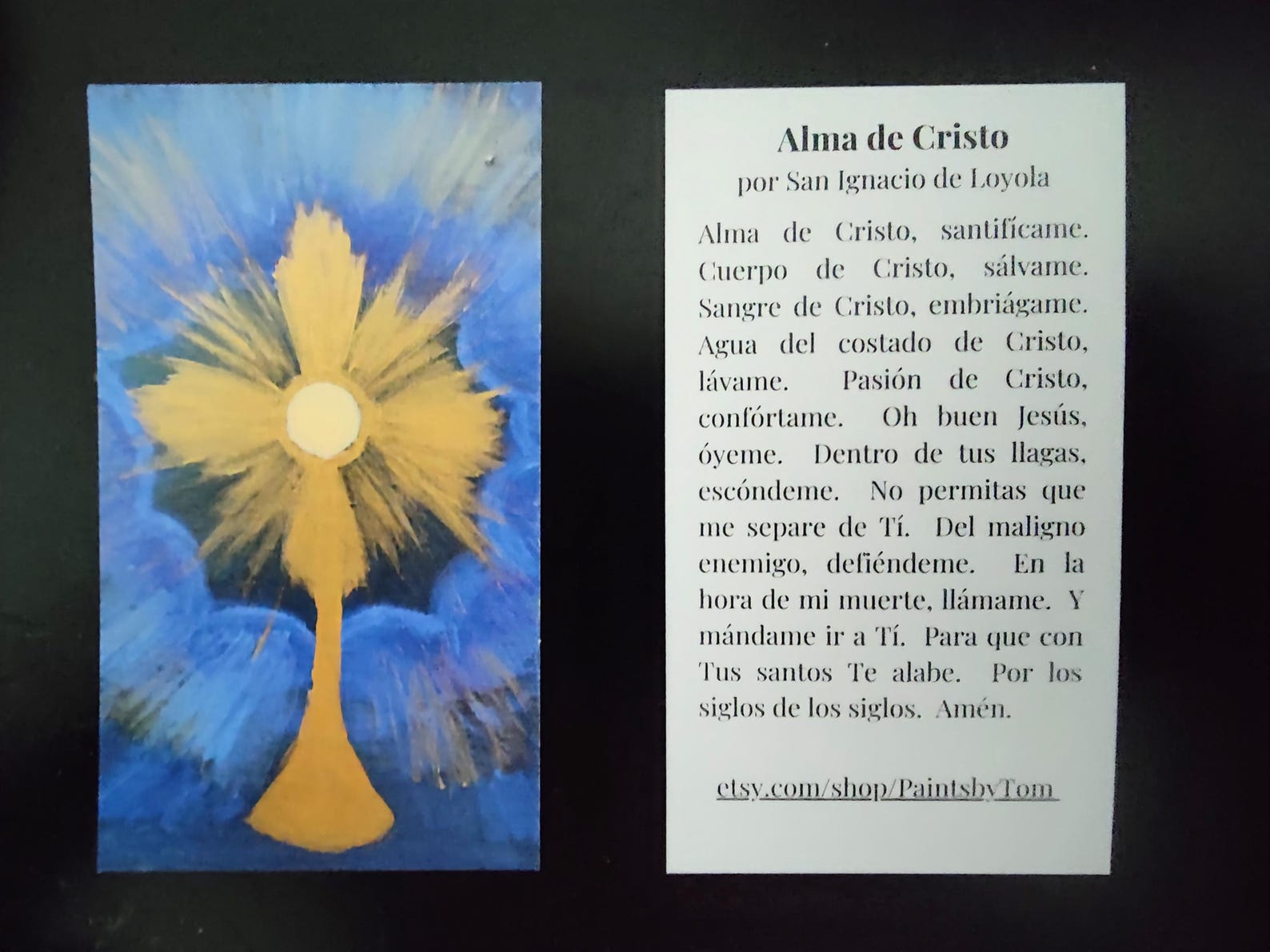 5 Pack Anima Christi Prayer Cards - Etsy