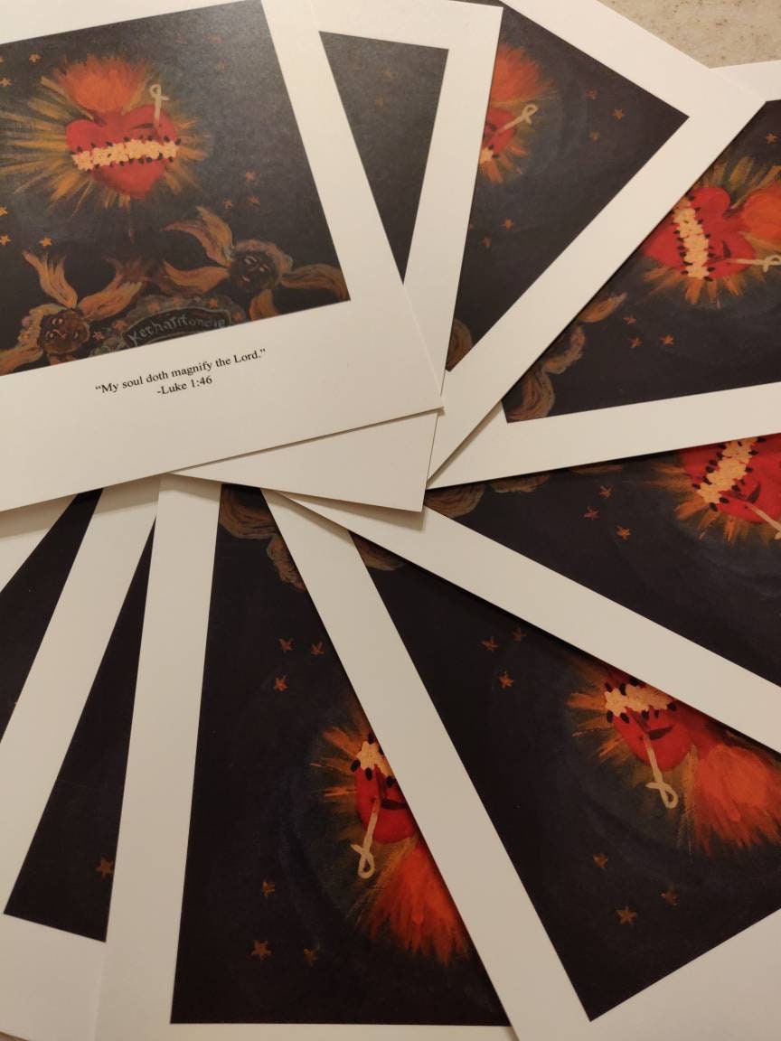 Immaculate Heart Greeting Cards | Etsy