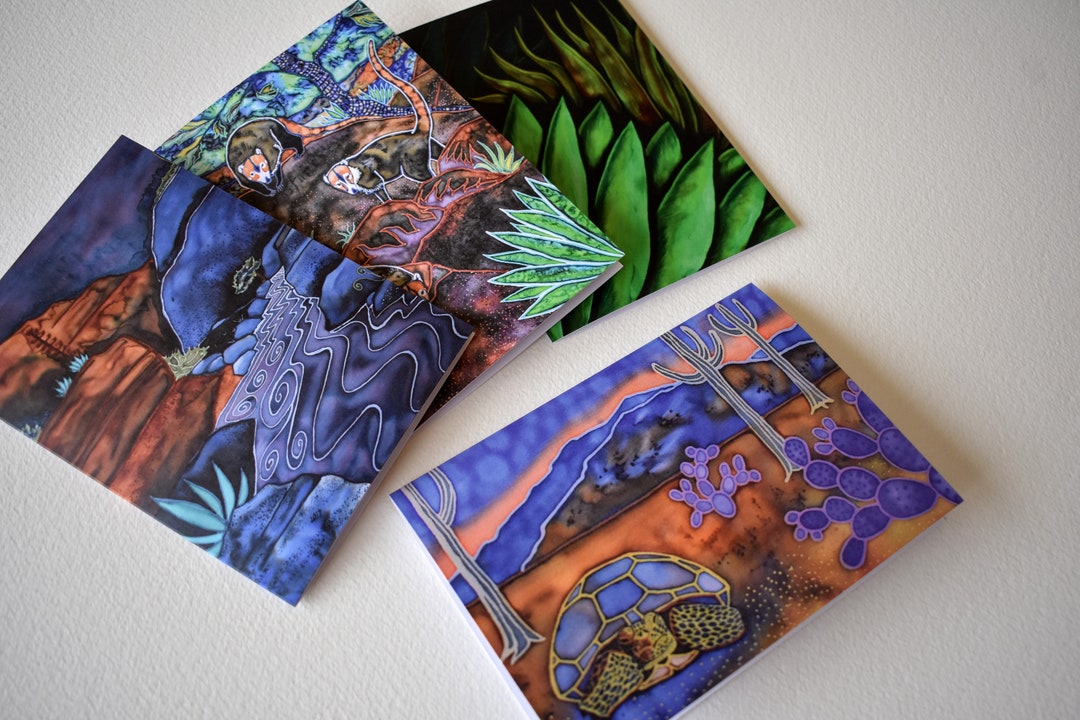 Desert Flora and Fauna - Set of 4 - Etsy