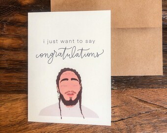 Congratulations Post Malone Card - Etsy