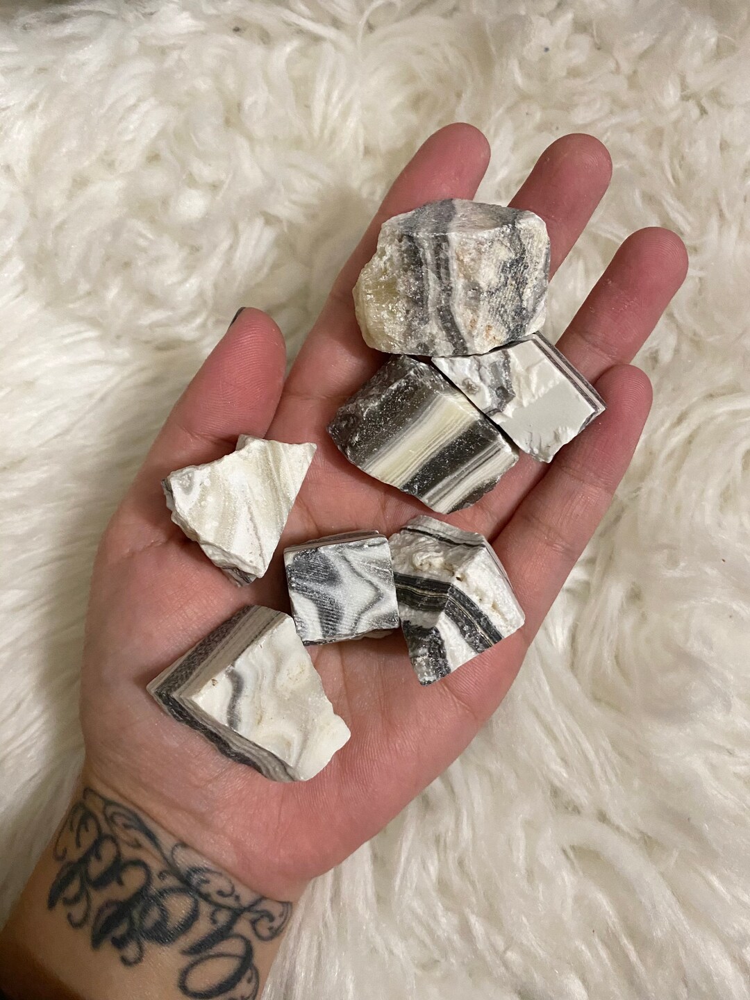 Raw Rough Zebra Calcite Stones, Mexican Zebra Onyx - Etsy