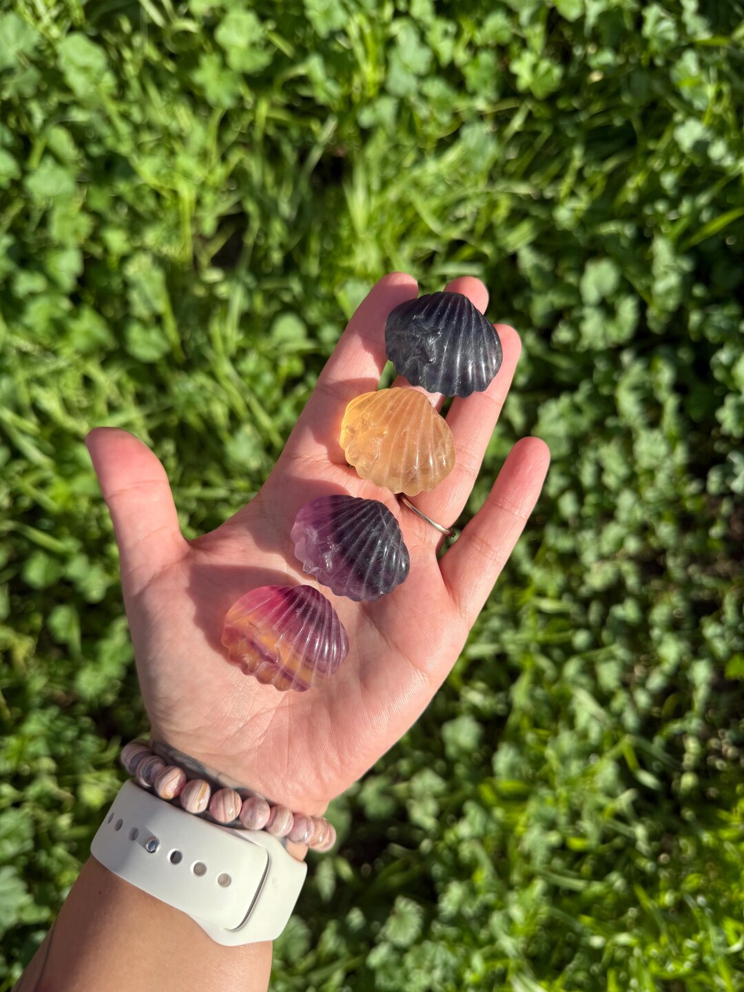 YOU PICK ONE Fluorite Shell, Pink Purple Fluorite, Green Blue Fluorite ...