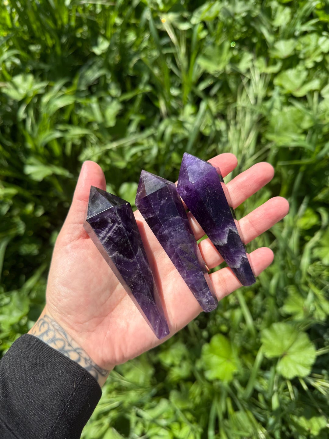 YOU PICK ONE Deep Purple Amethyst Wands, Polished Amethyst Wand - Etsy
