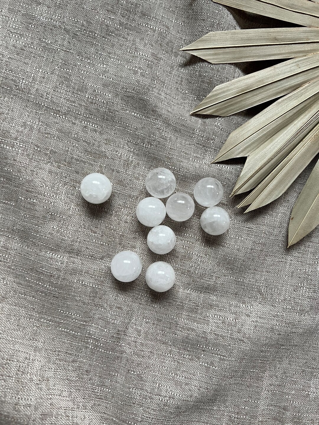 Mini Milky Quartz Spheres, Small Clear Quartz Spheres, Tumbles Tumbled ...