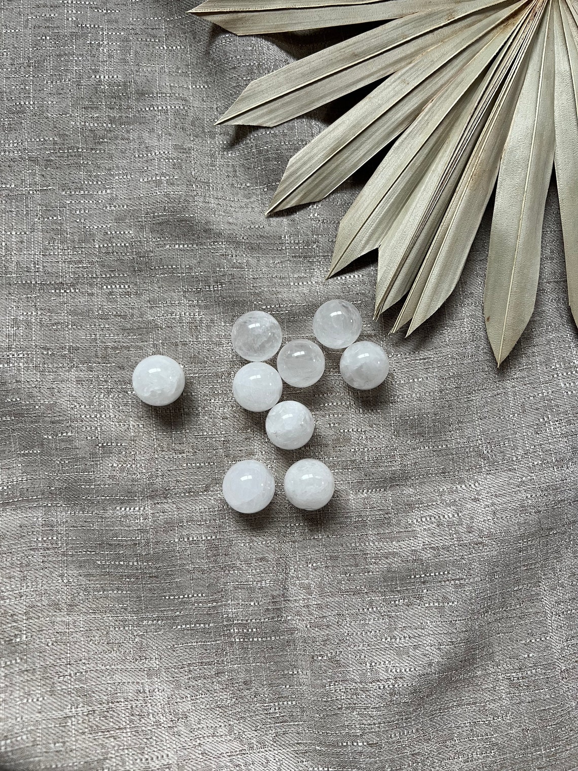 Mini Milky Quartz Spheres, Small Clear Quartz Spheres, Tumbles Tumbled ...