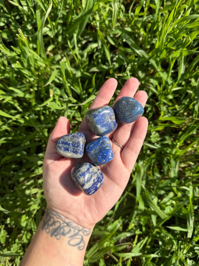 ONE Large Lapis Lazuli Tumble, Tumbled Stones - Etsy
