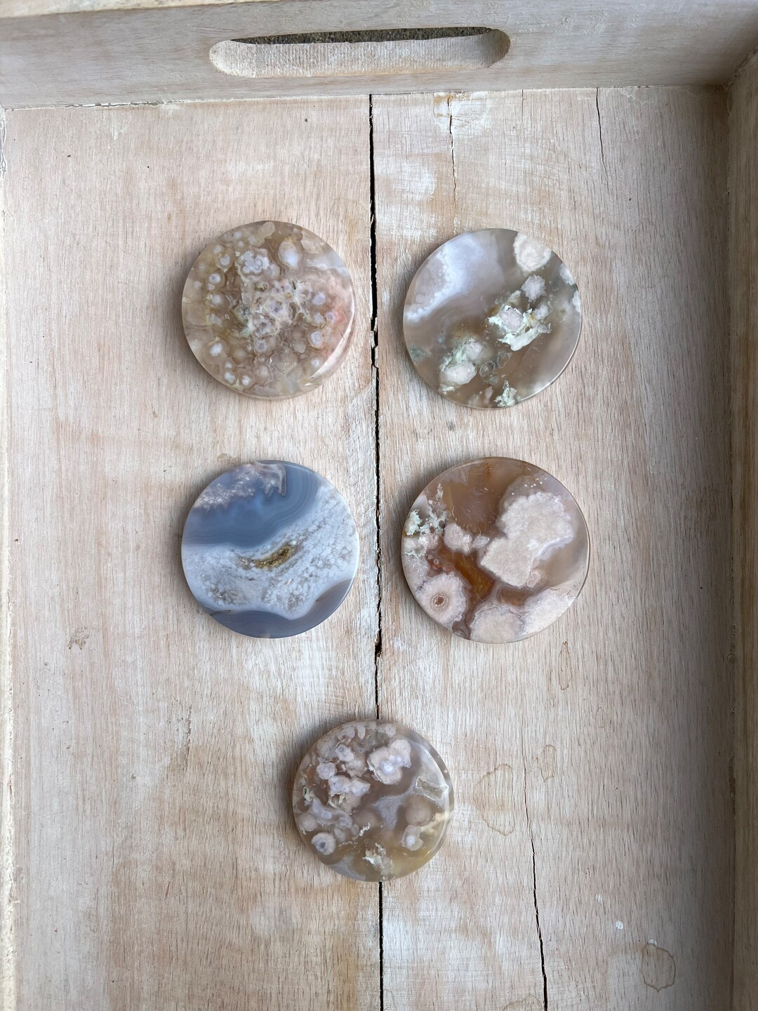 YOU PICK Flower Agate Disc, Round Cherry Blossom Agate Discs - Etsy