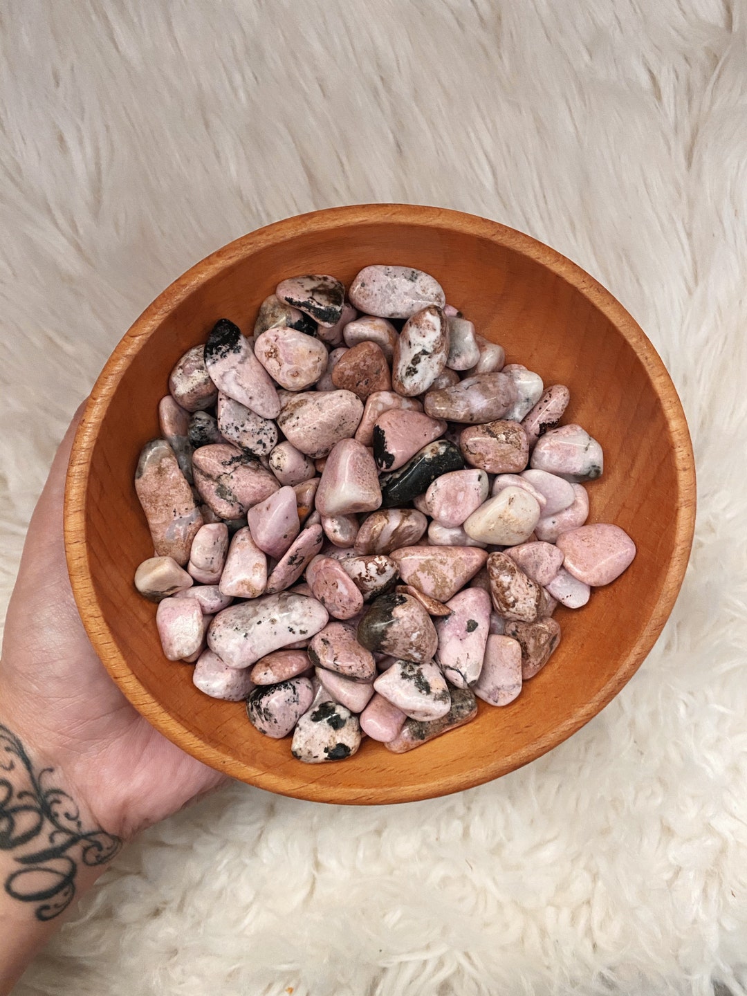 Peruvian Rhodonite Tumbles, Peruvian Rhodonite Tumbled Stones ...