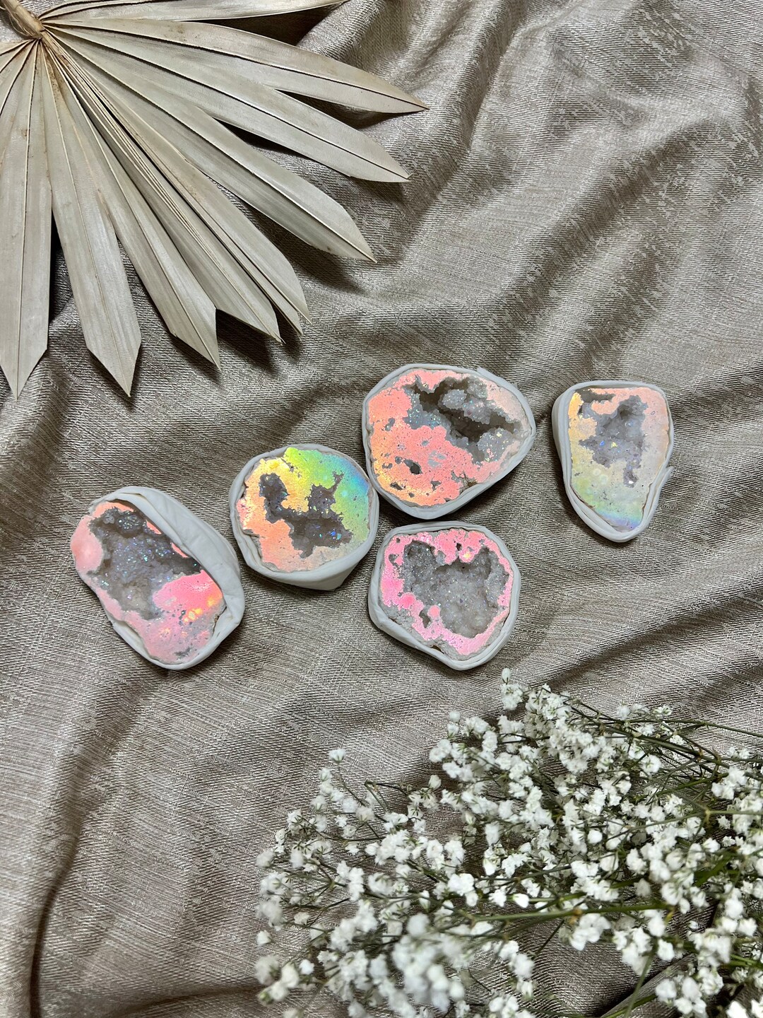 Angel Aura Geodes, Aura Quartz Moroccan Geode - Etsy