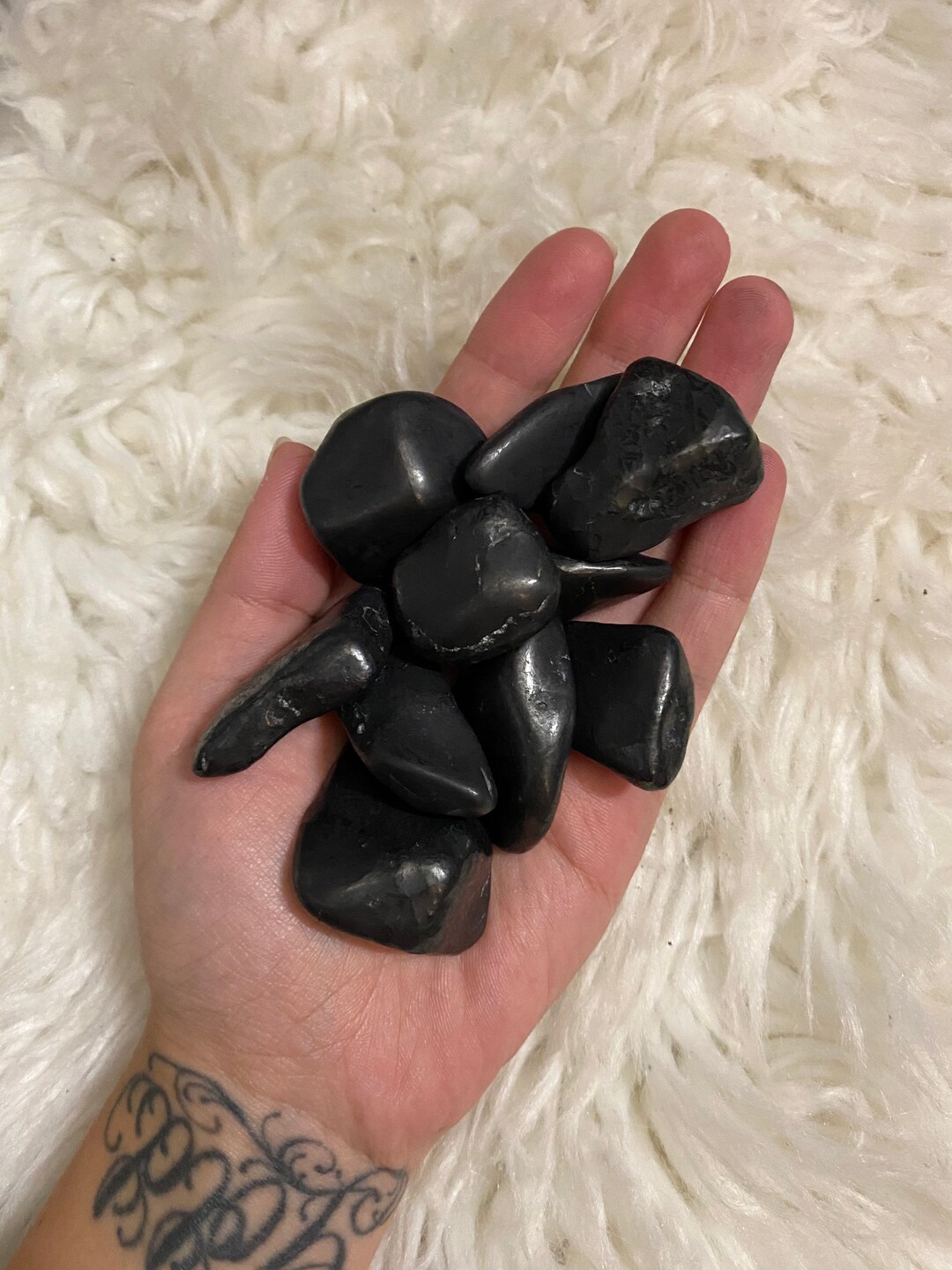 Shungite Tumbles, Shungite Tumbled Stones Crystals Rocks - Etsy