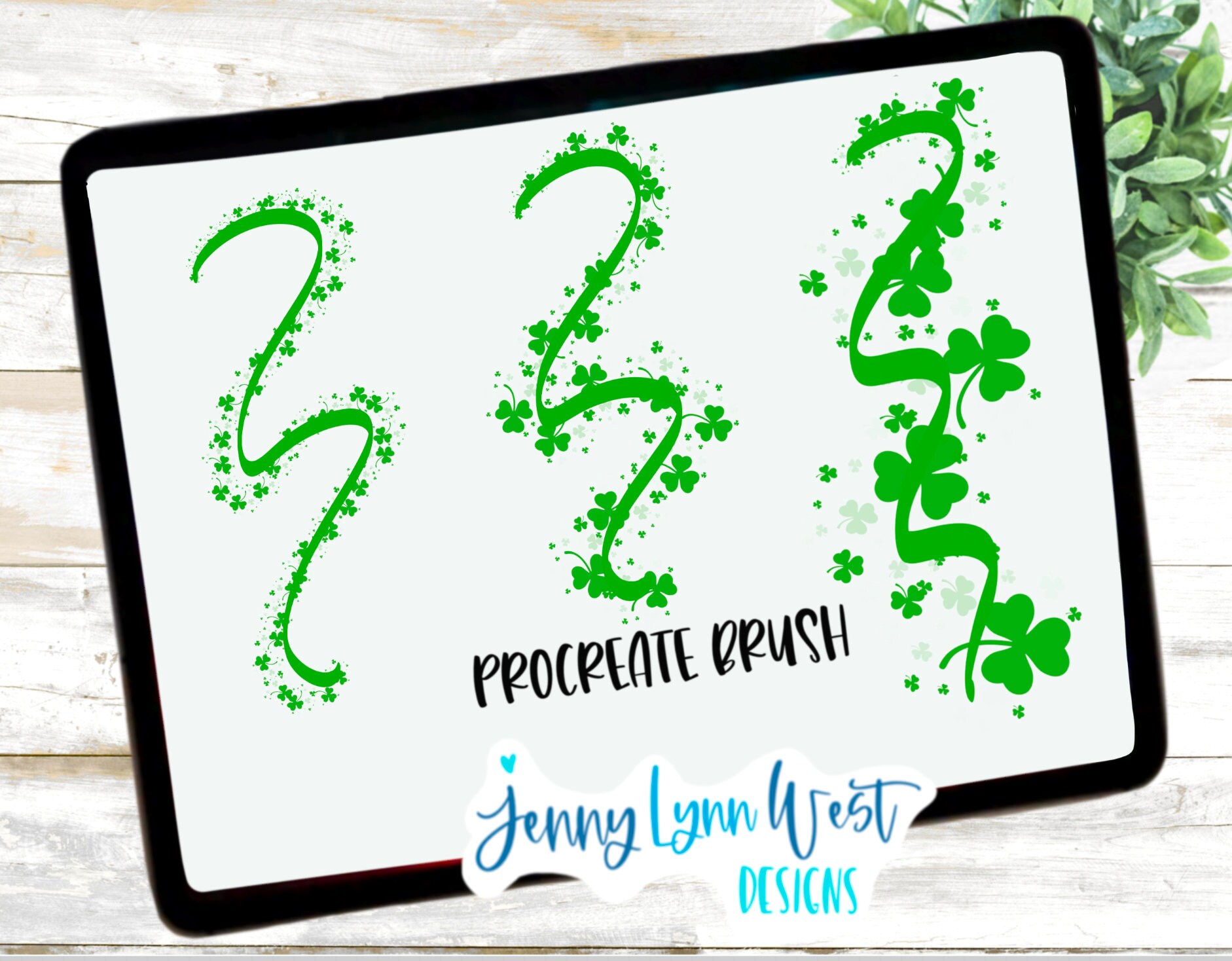 Procreate Brush Saint Patrick’s Day Brush for Procreate Four Leaf ...
