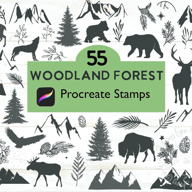 Forest Stamp - Etsy