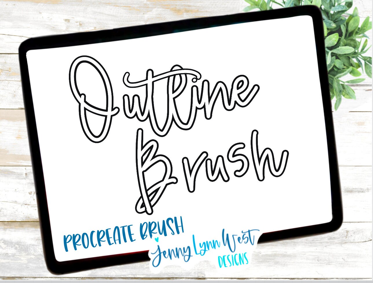 Procreate Brush Outline Brush for Procreate Lettering Brush - Etsy