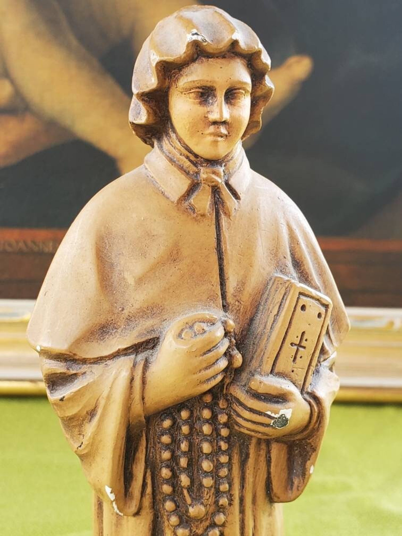 Vintage St. Elizabeth Ann Seton Statue American Patron | Etsy