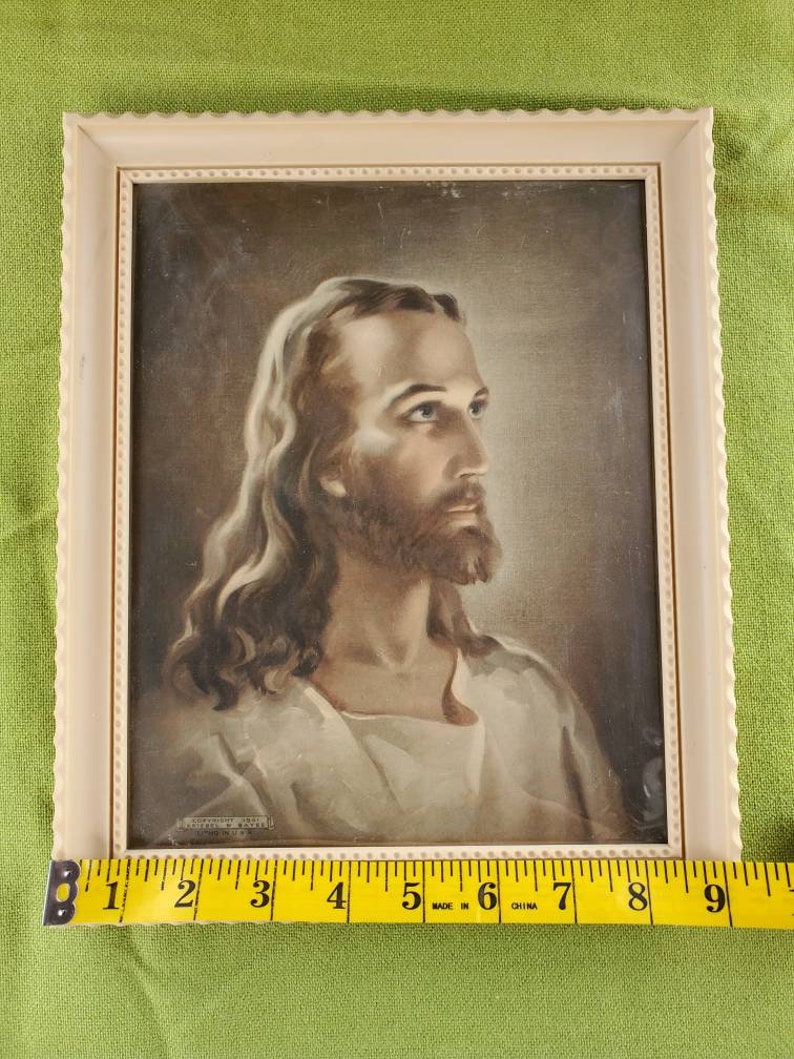 Vintage Religious Art Jesus Christ Warner Sallman Lithograph Original ...