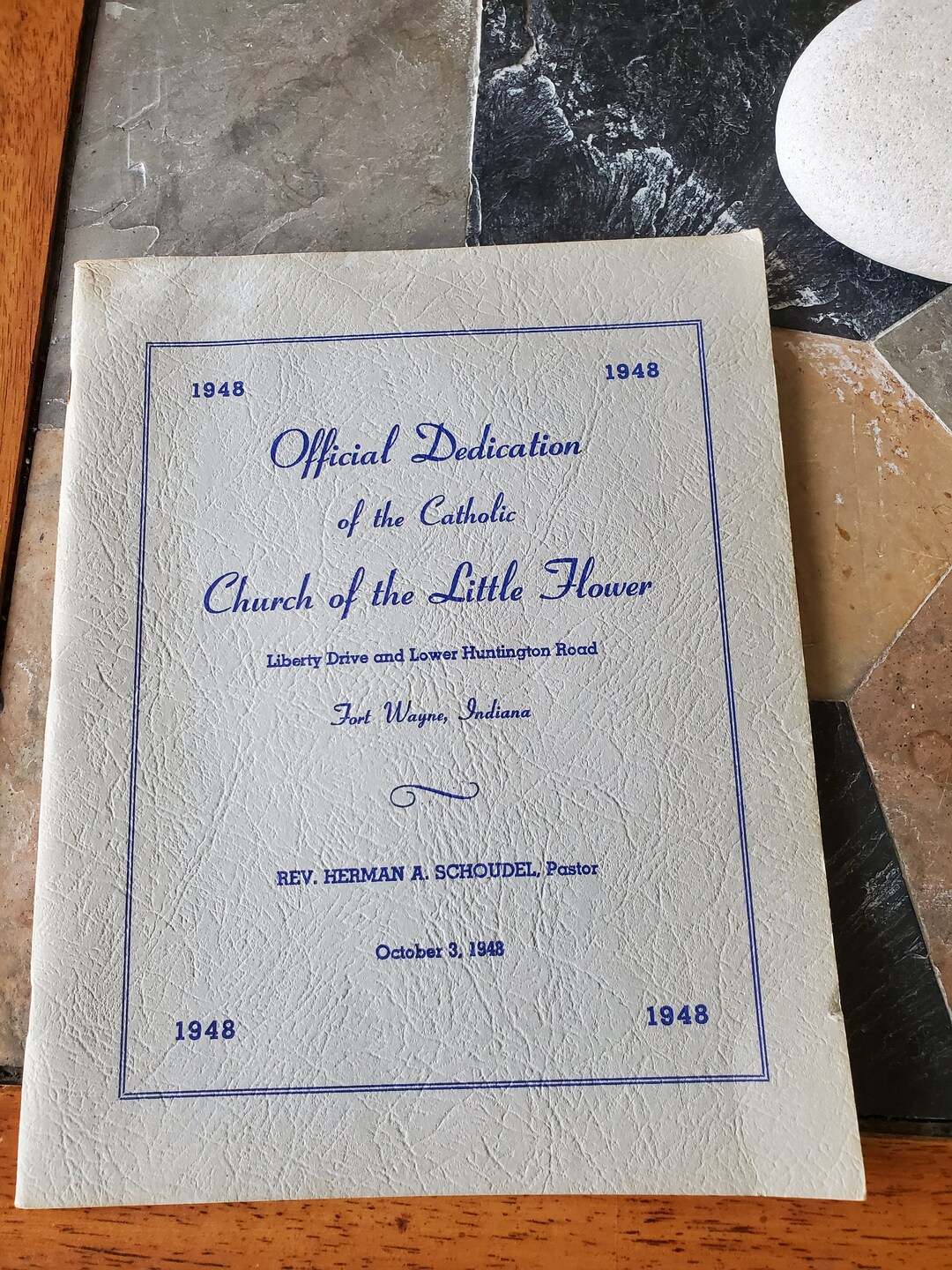 Vintage Church Dedication Program - Church of the Little Flower - Fort ...