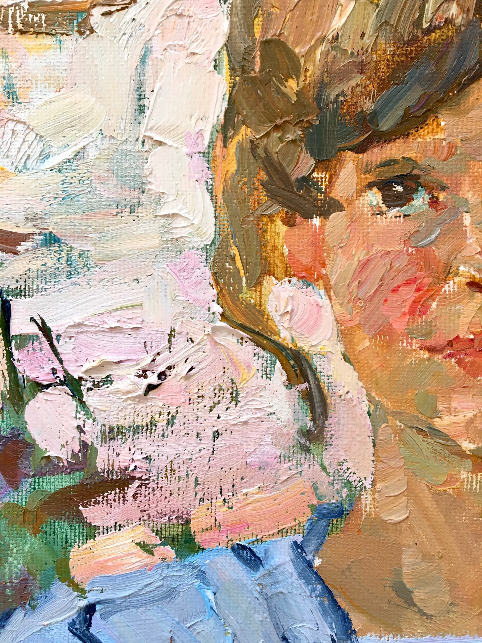 Female Portrait Impressionist Original Oil Painting Portrait | Etsy