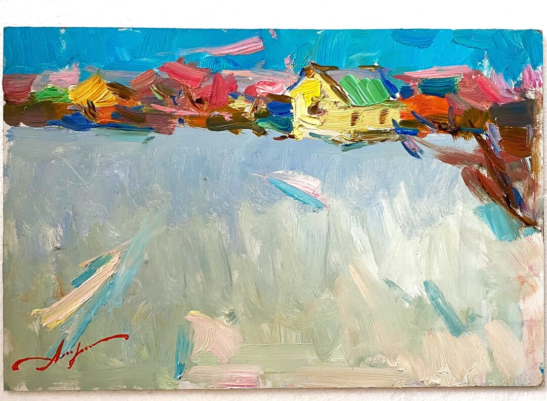 Ukrainian Painting, IMPRESSIONIST Art, Original Painting, Winter ...