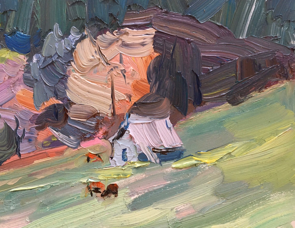 Spring Impressionist Art Original oil painting Peaceful | Etsy