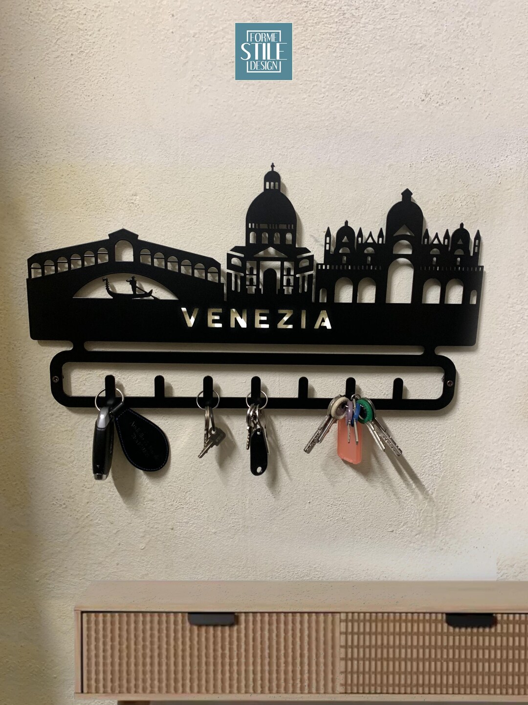 Venice Skyline Wall Key Holder - Etsy