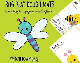 INSECT PLAYDOUGH MATS | Printable Bug, Creepy Crawly, Invertebrate ...