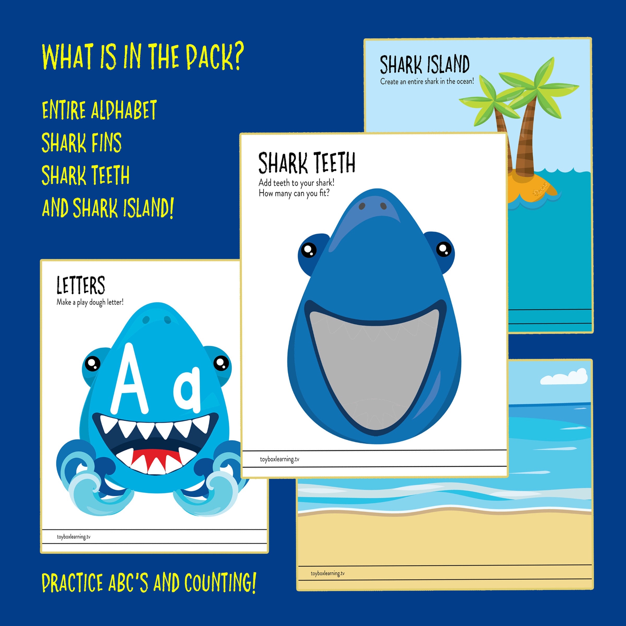 Shark Play Dough Mats, Digital Download - Etsy