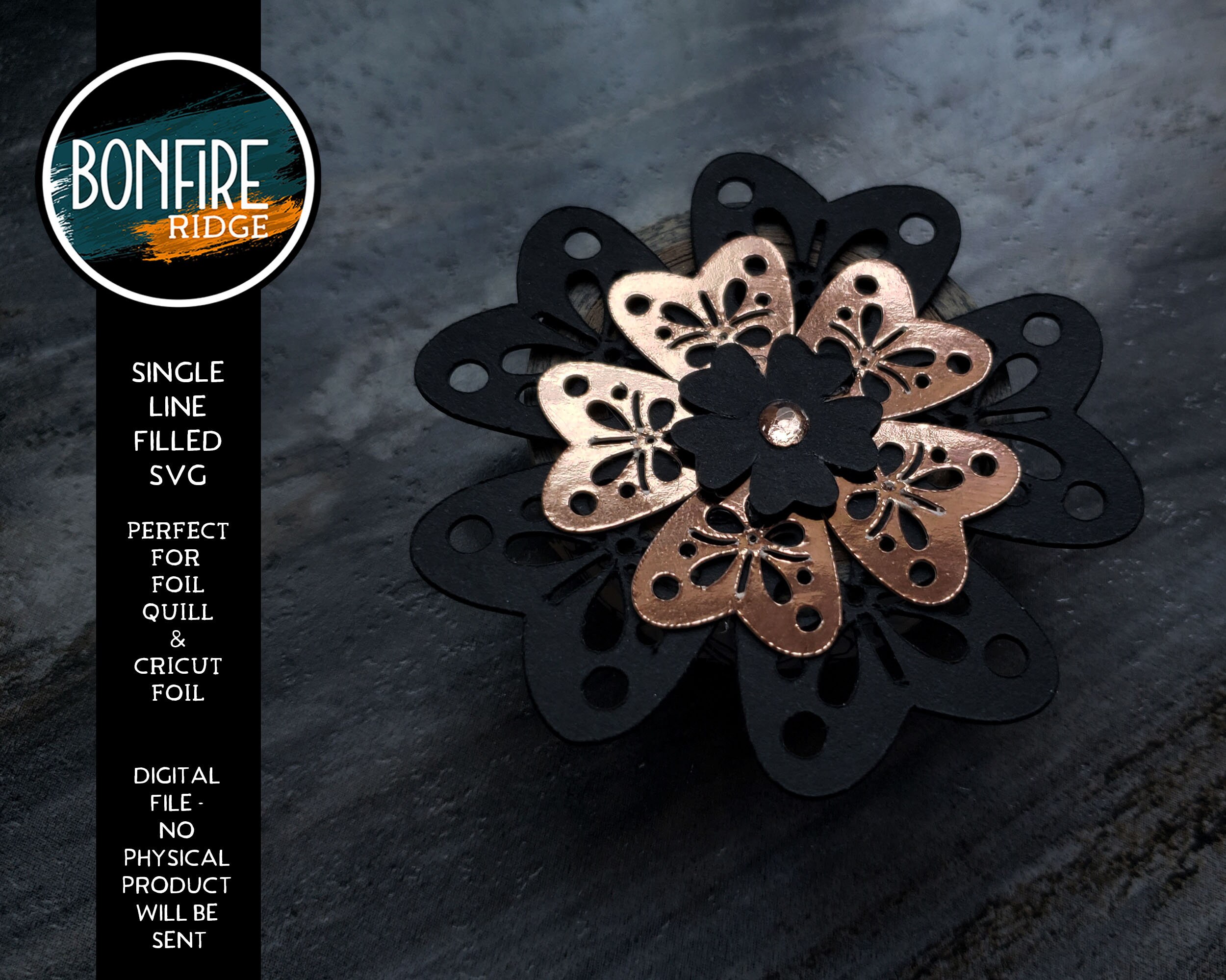 3D Filigree Flower SVG Cut Cricut Silhouette - Etsy