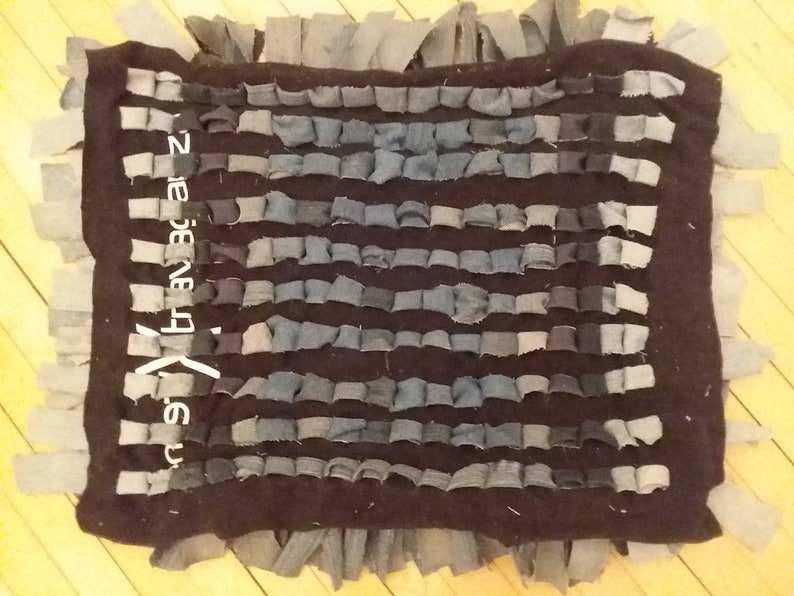 Upcycled Denim Shag Rug - Etsy