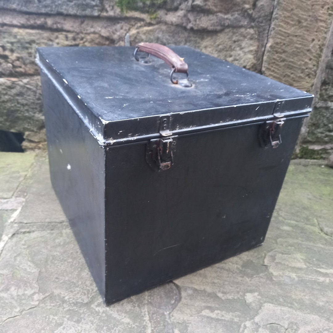 Vintage Camera Box: Antique Box/old Metal Trunk/storage Box/industrial ...