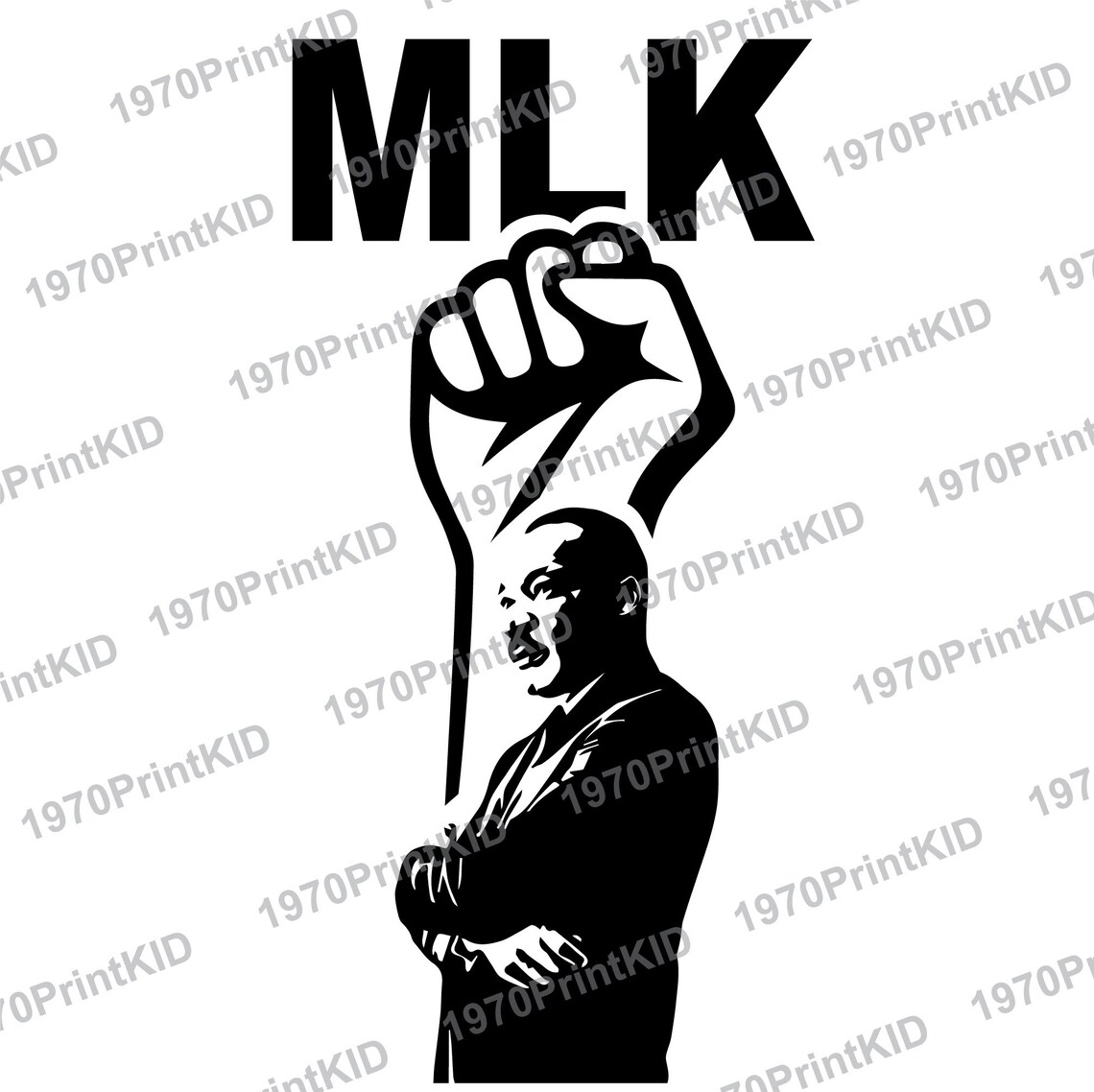 Martin Luther King Jr Fist of Power Svg/png/jpeg Digital Download - Etsy
