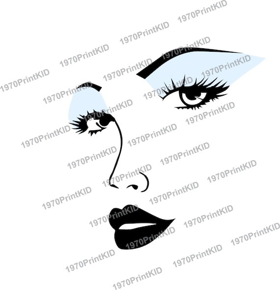 Female Face Svg/png/jpeg Digital Download Only - Etsy