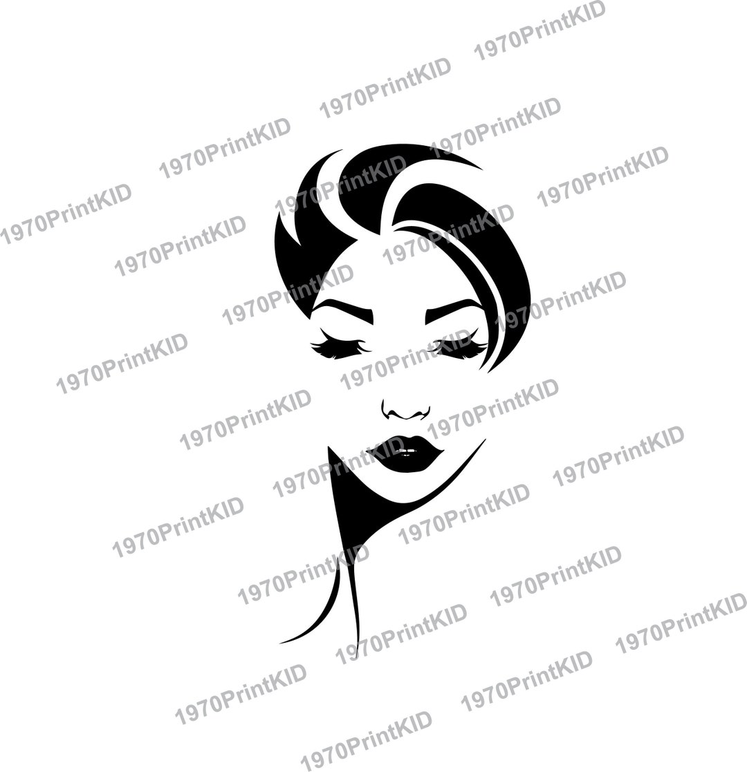 Female Diva Face Eyes Closed Svg/png/jpeg Digital Download Only - Etsy