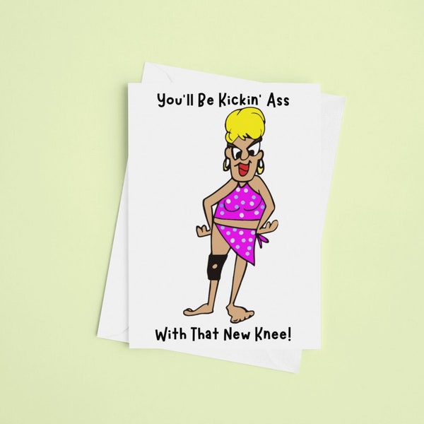 Funny Knee Operation Card - Etsy