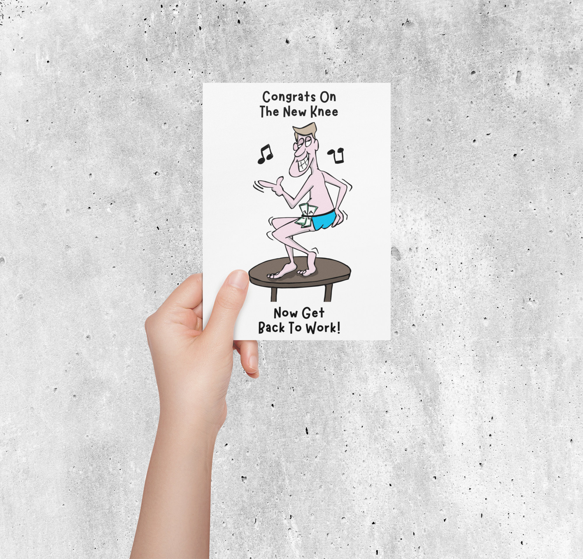 New Knee Joint Humorous Greeting Card for Him Original - Etsy