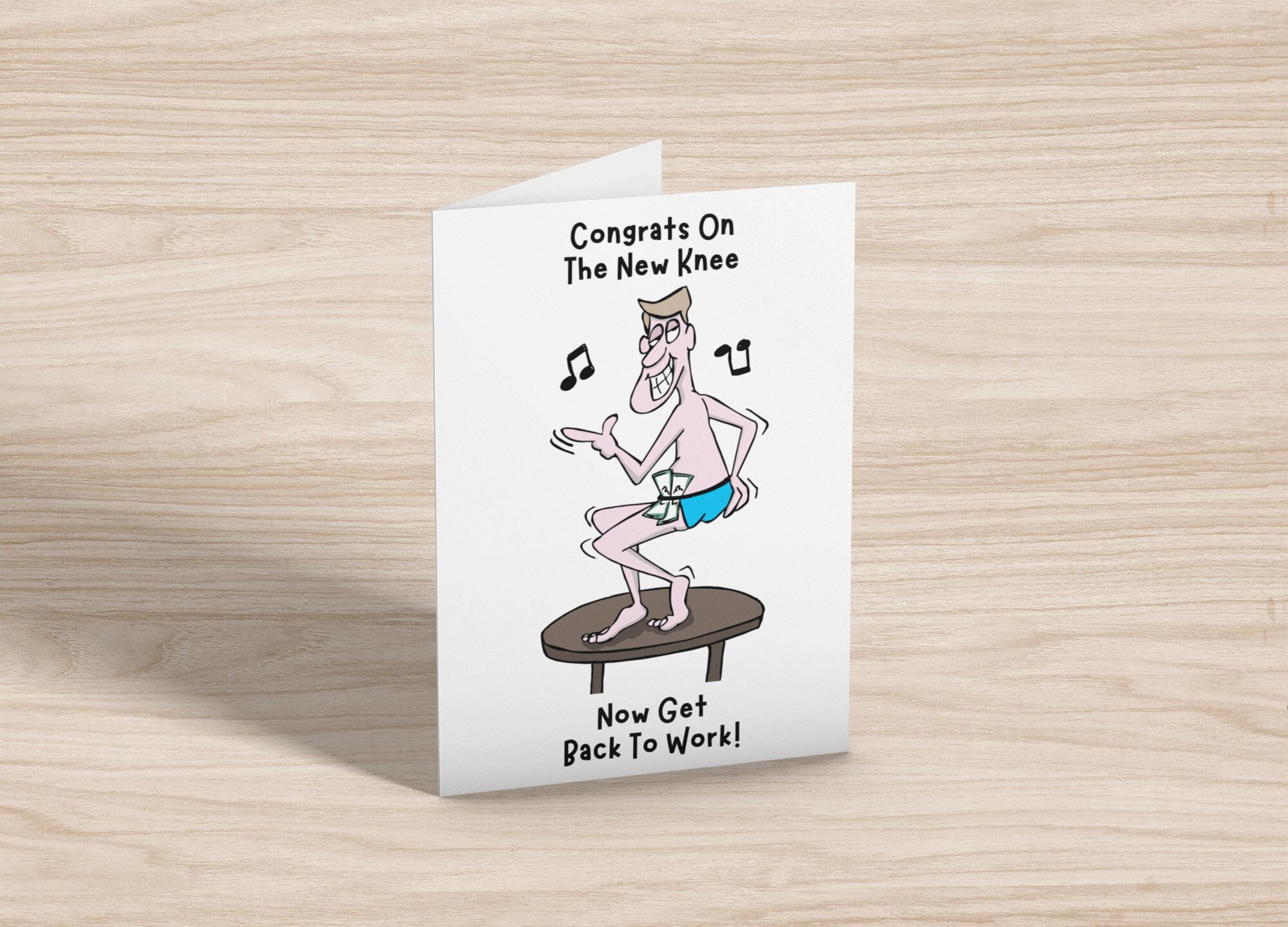 New Knee Joint Humorous Greeting Card for Him Original - Etsy