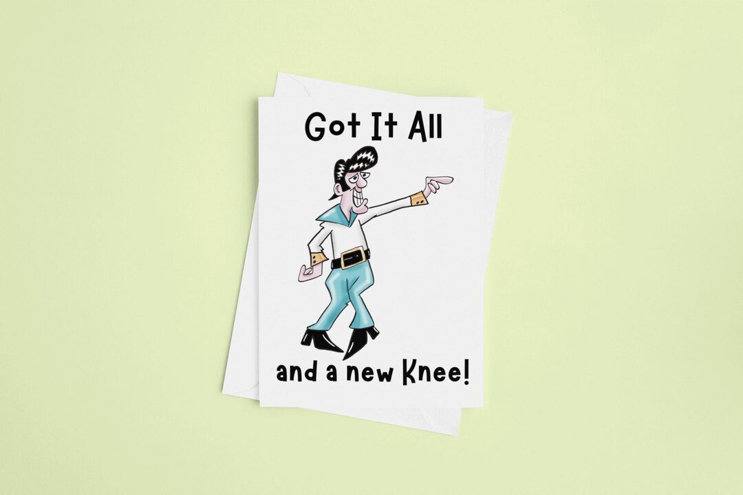 Knee Replacement Card for Man New Knee Joint Customizable ...
