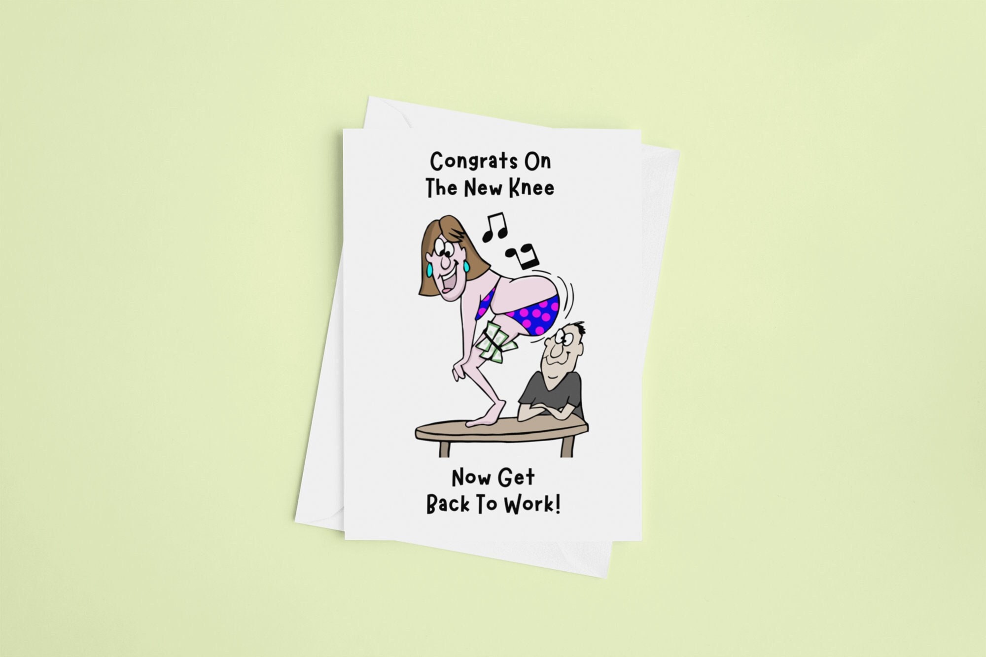 Knee Replacement Card for Woman Get Well Card Customizable ...