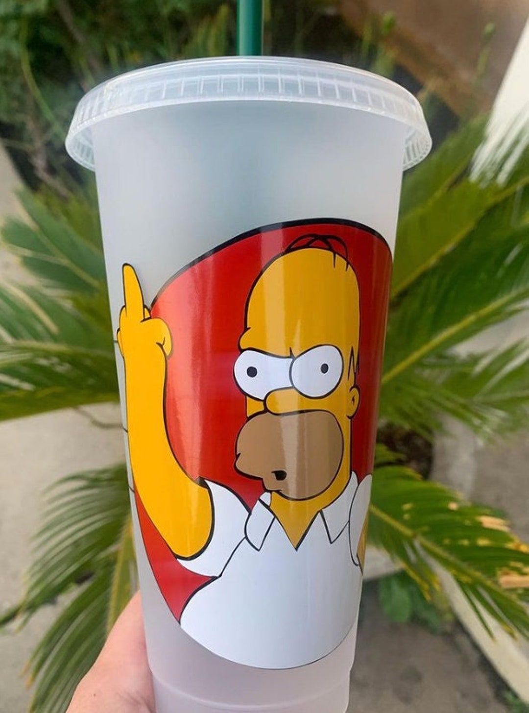 The Simpsons Starbucks Cup Gift Ideas Homer Simpson - Etsy