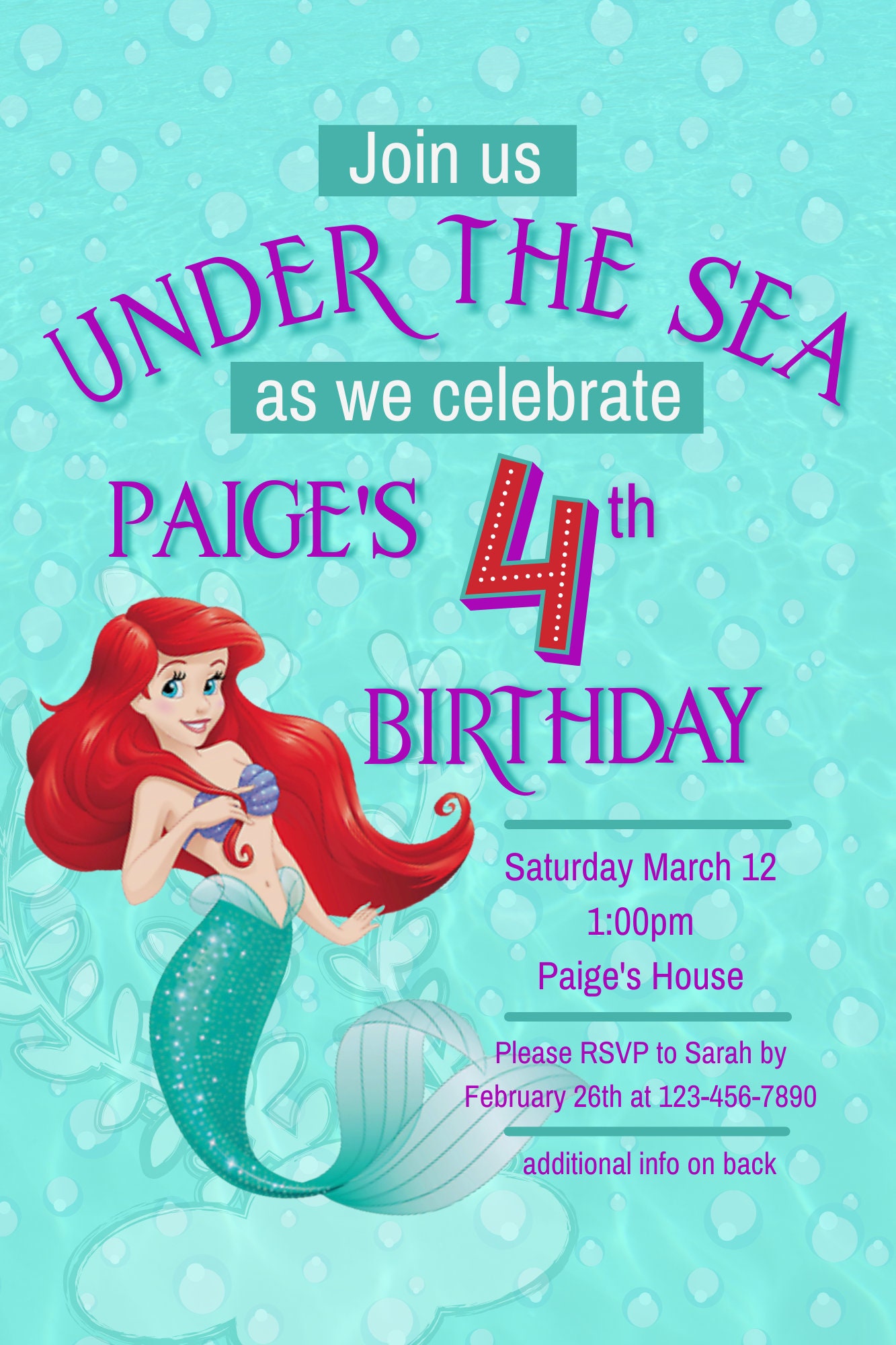 Custom Printable Invitation, DIGITAL - Etsy