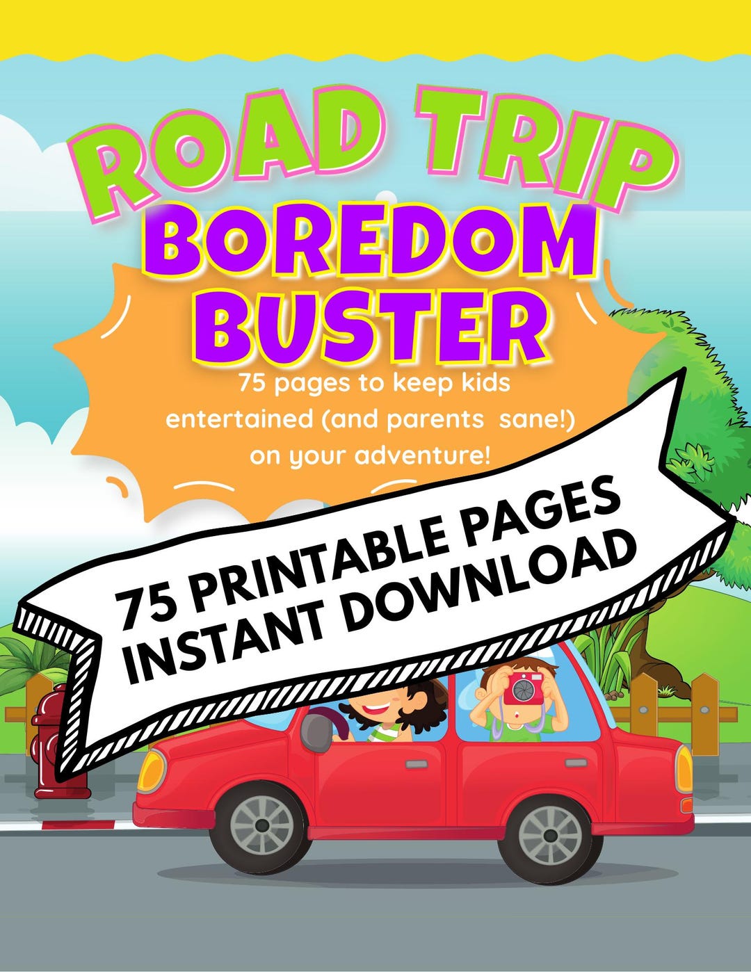 Printable Road Trip Activity Book for Kids | Travel Games, Coloring ...