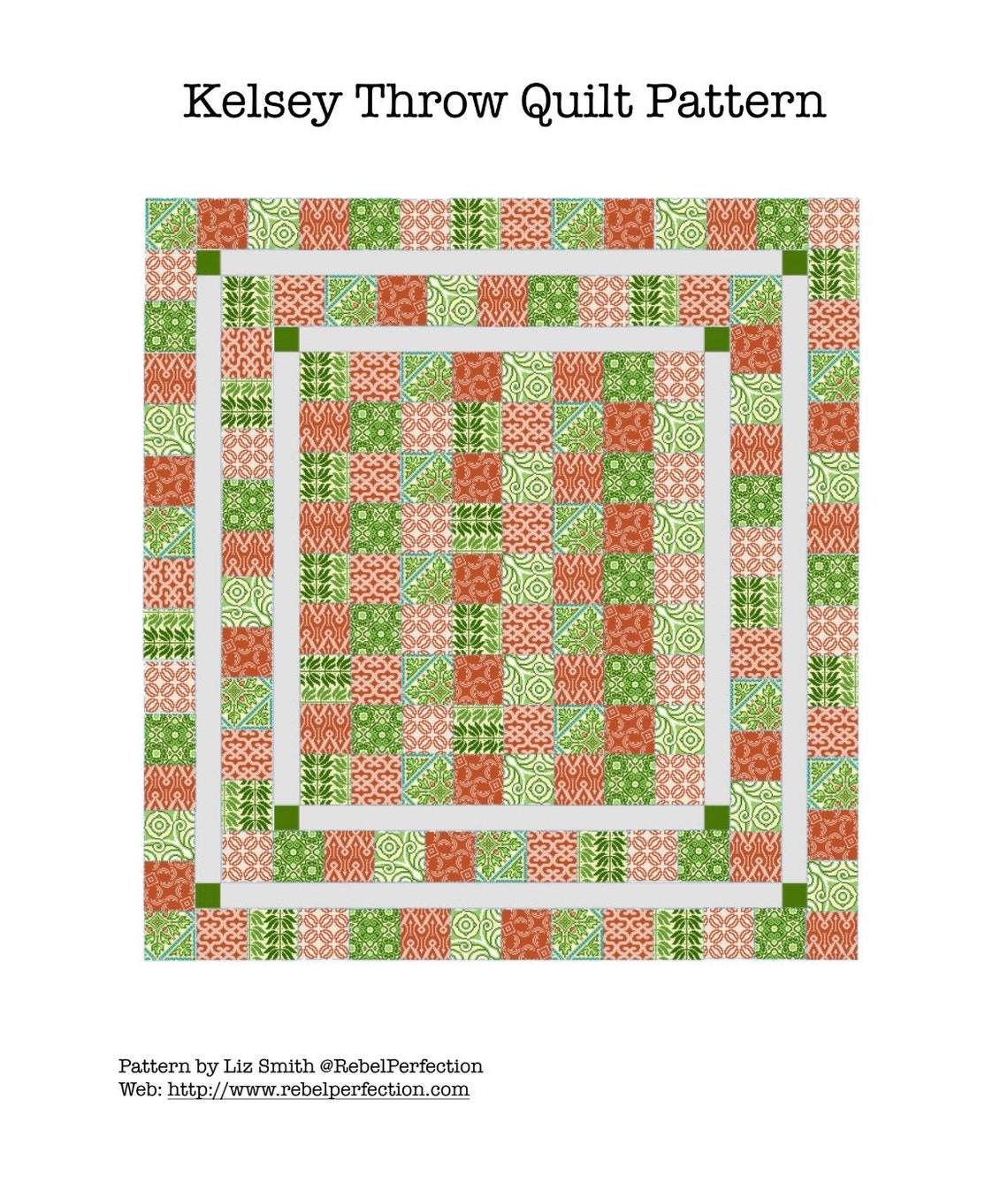 Kelsey Throw Quilt PDF Pattern - Etsy