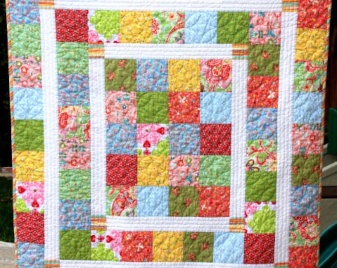 Digital Quick and Easy Lap Quilt Pattern, Simple Lap Quilt, Beginner ...
