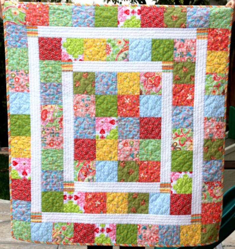 Kelsey Baby Quilt PDF Pattern - Toddler Quilt Pattern, Quilting Gift ...
