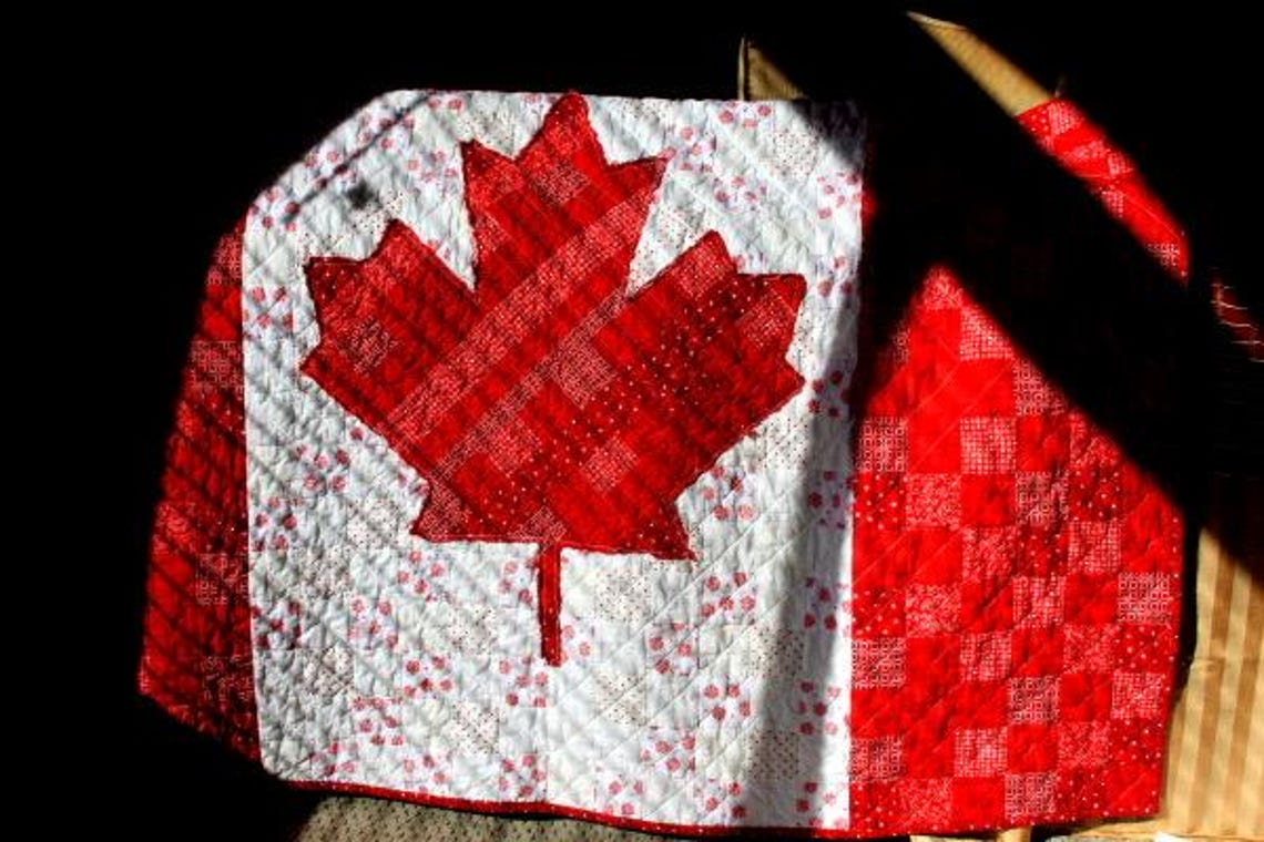 Canada Flag Crib Quilt PDF Pattern - Canada Quilt Pattern, Gift for ...