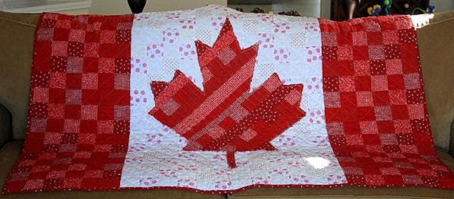 Canada Flag Crib Quilt PDF Pattern - Canada Quilt Pattern, Gift for ...