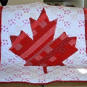 Canada Flag Crib Quilt PDF Pattern - Canada Quilt Pattern, Gift for ...