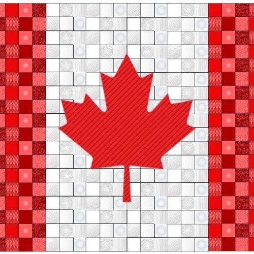 Canadian Flag Pixelated Heart Quilts PDF Quilt Pattern Canada - Etsy