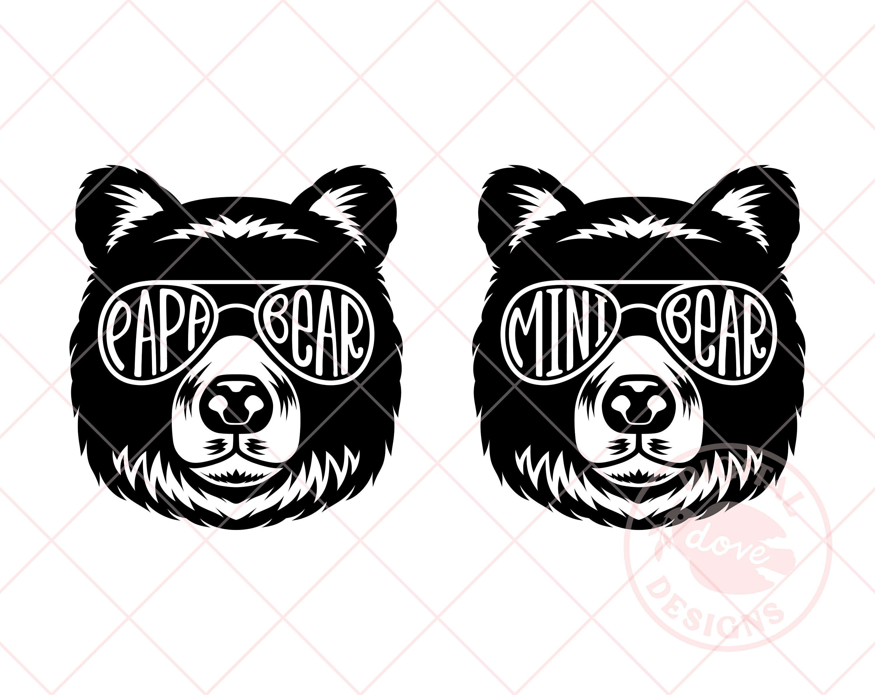 Papa Bear and Mini Bear SVG Bundle Dad SVG Files for Cricut - Etsy